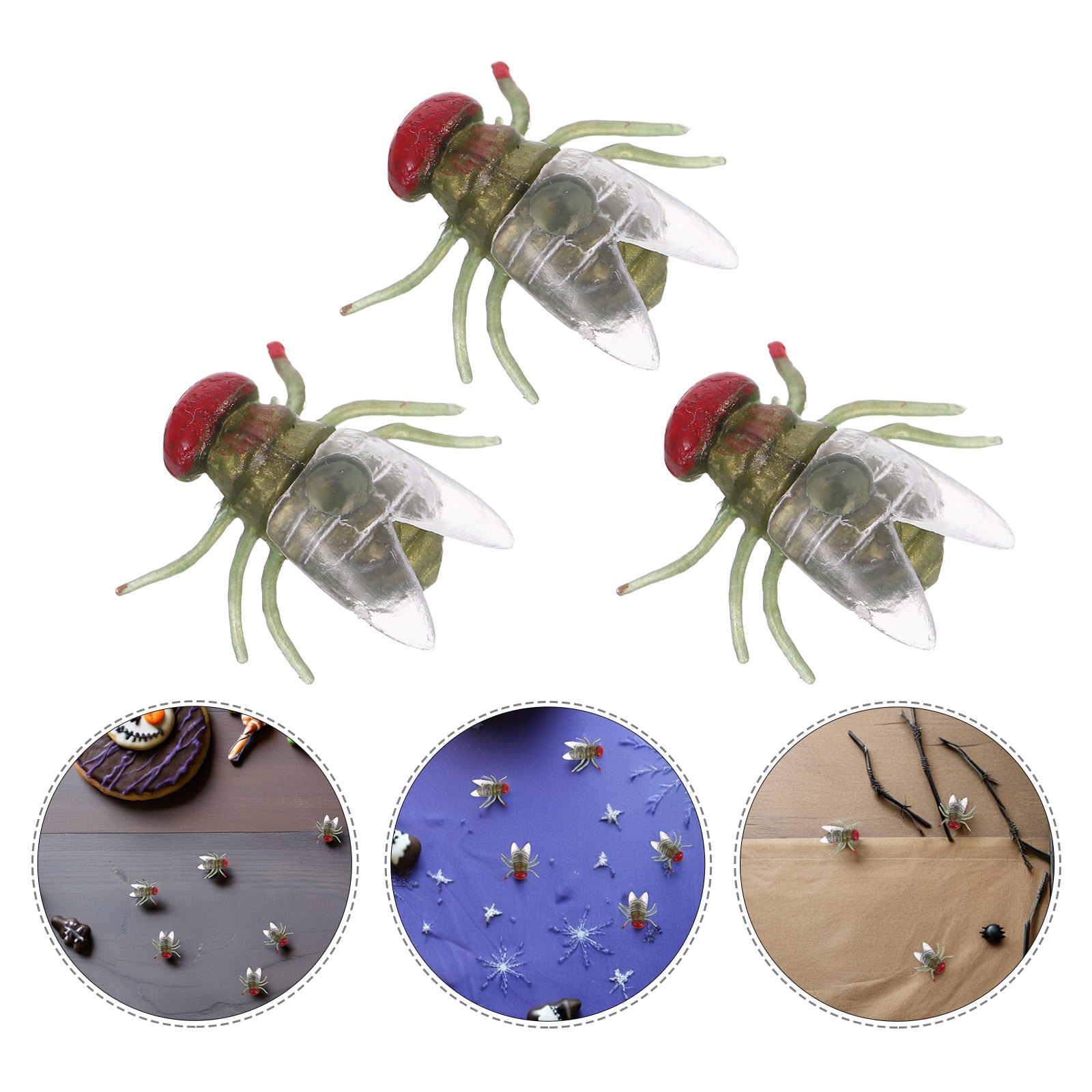 OUNONA Drafideep Realistic Plastic Flies for Party Decorations and ...