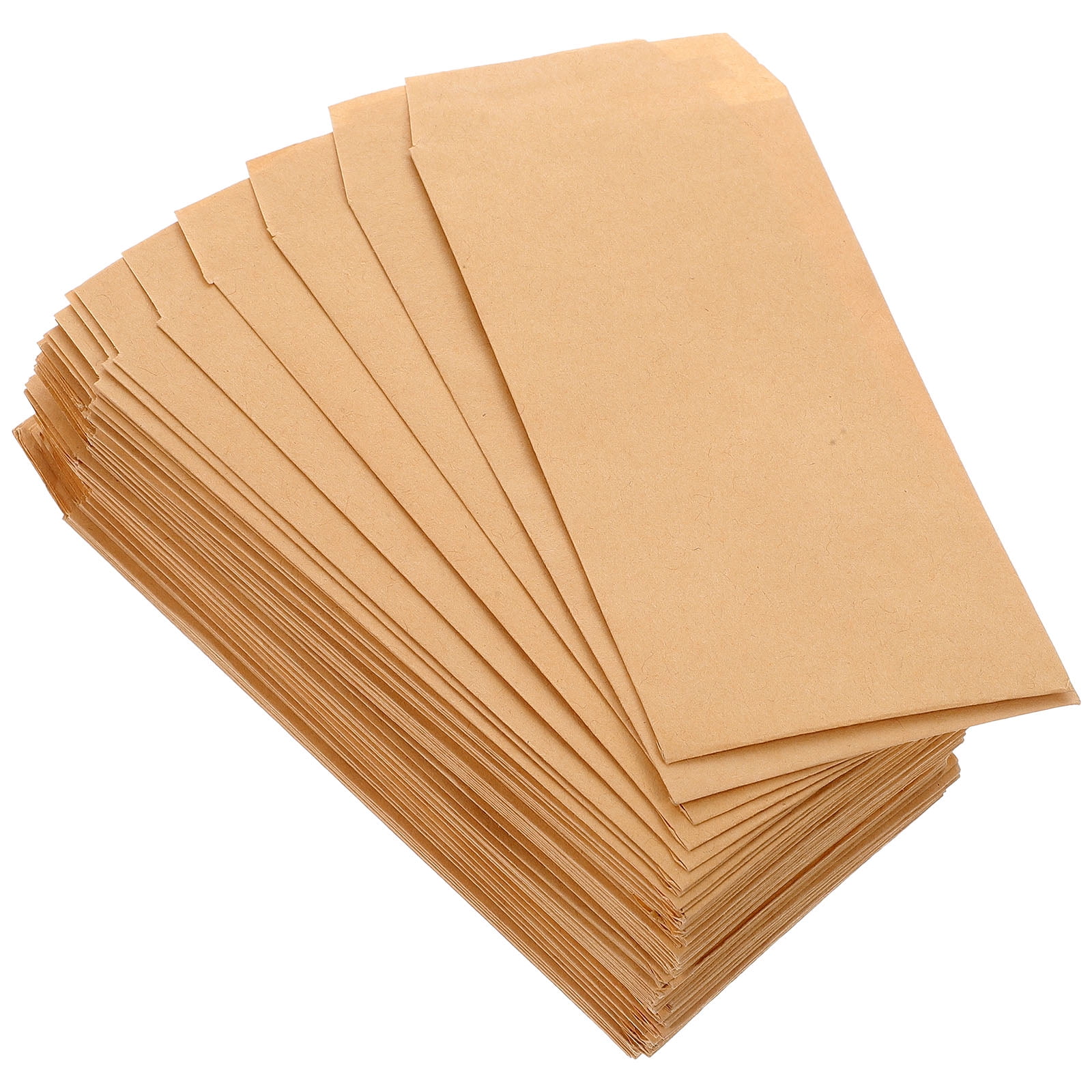 DRAFIDEEP 100Pcs Small Brown Kraft Envelopes Coin Envelopes for Money ...