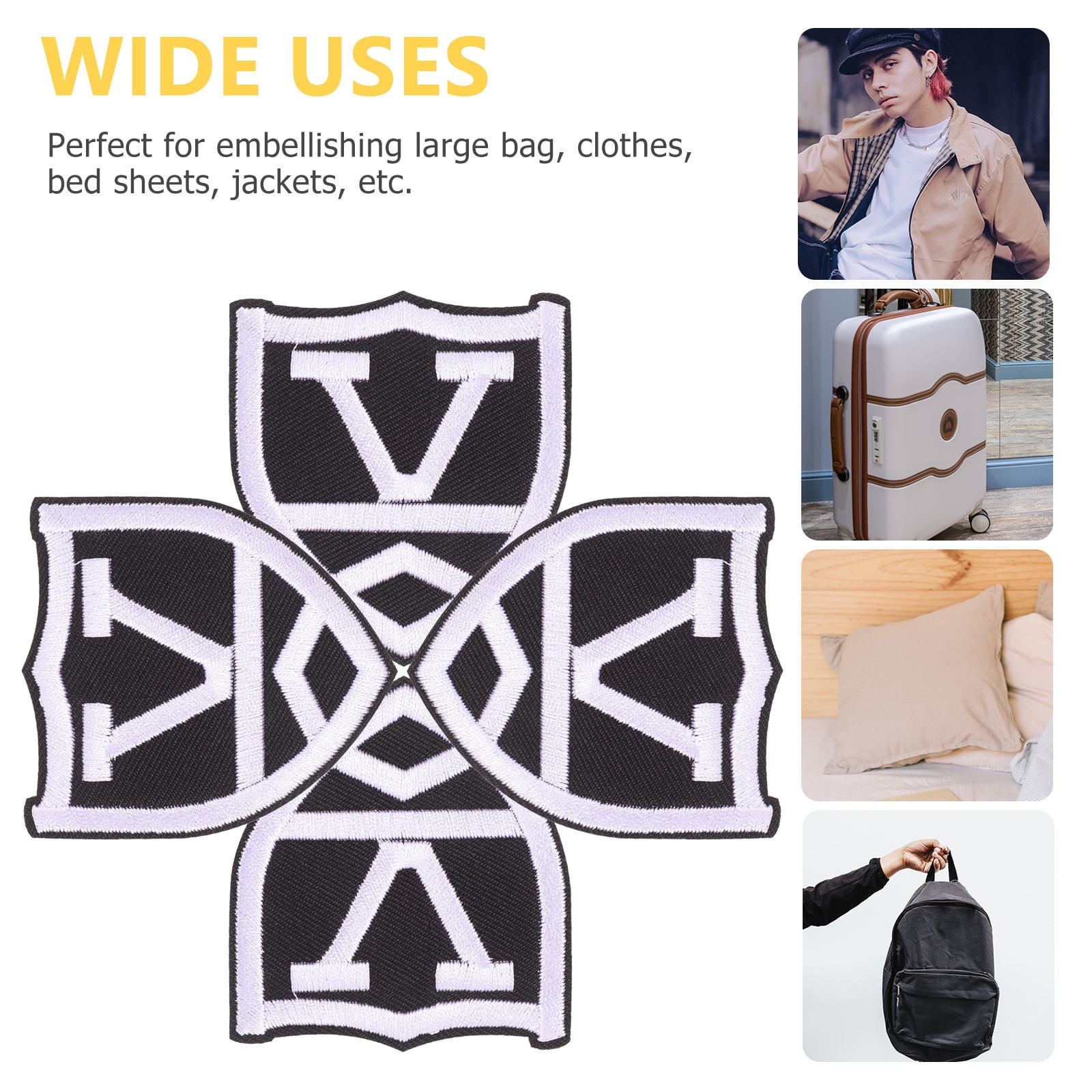 DRAFIDEEP 10Pcs Cloth Embroidered Patches Assorted Color for Art ...