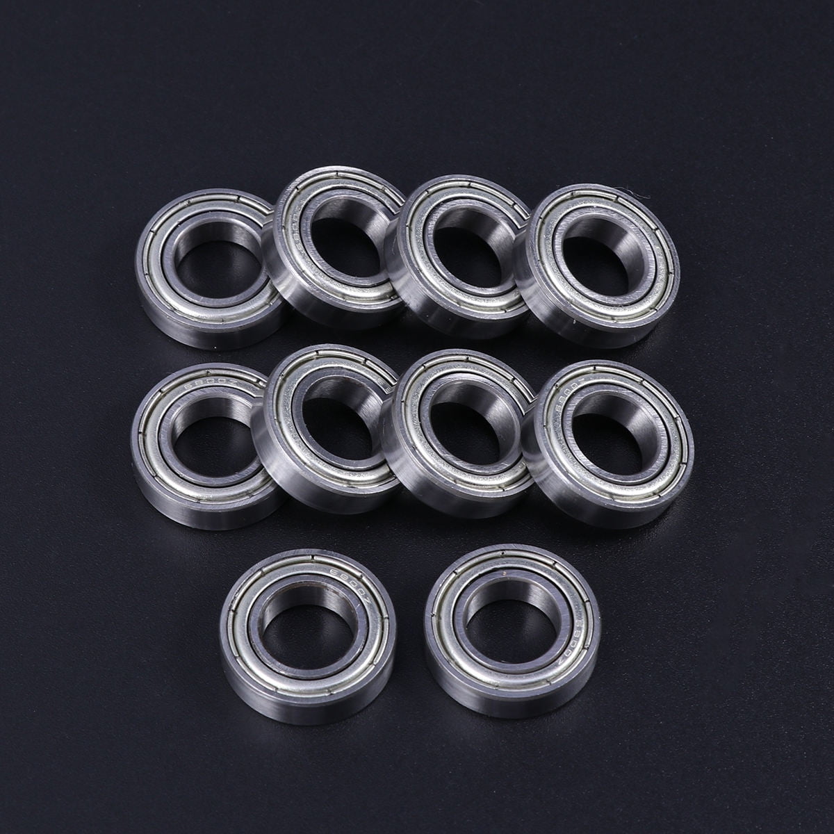 DRAFIDEEP 10Pcs Silver 6800ZZ Deep Groove Ball Bearings for Mechanical ...