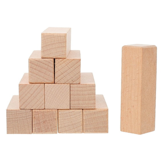 DRAFIDEEP Unfinished Wood Blocks Set 11Set 2.8X0.9In - Walmart.com