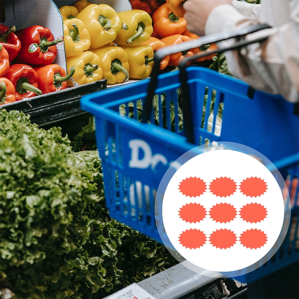 DRAFIDEEP 120Set Supermarket Price Tag for Merchants in Orange Color ...