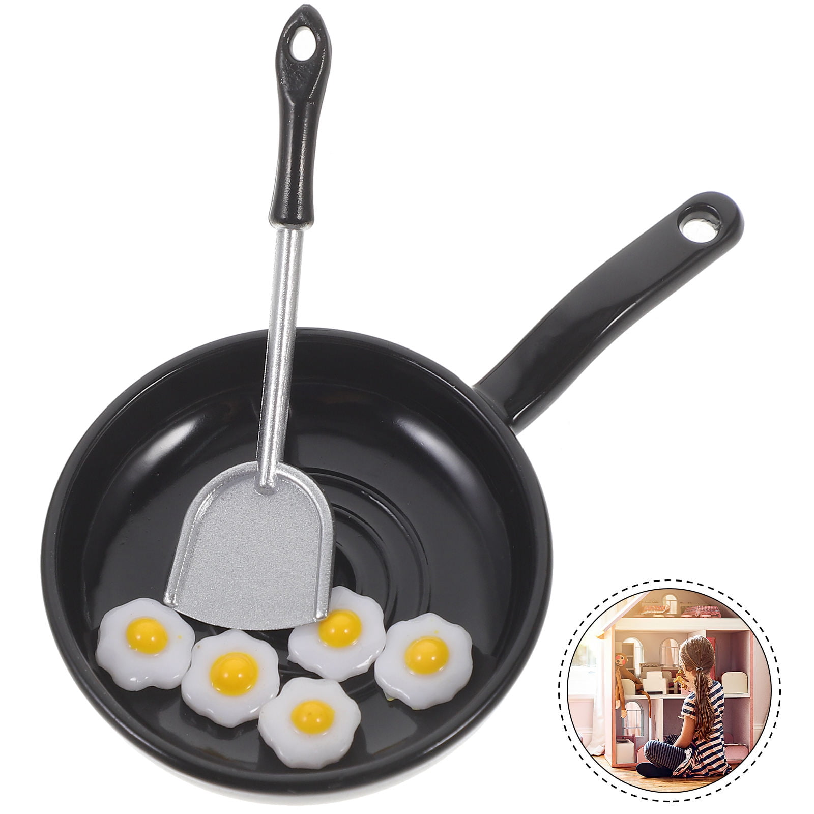 DRAFIDEEP 16Pcs Miniature Frying Pan Dollhouse Kitchen Cooking Utensils ...
