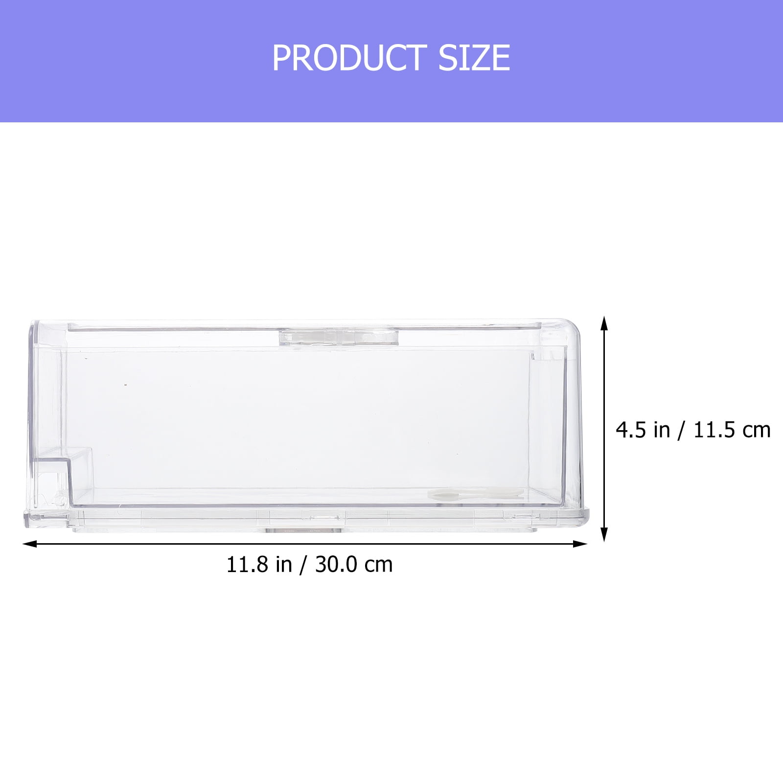 DRAFIDEEP 1Pack Acrylic Drawer Shape Fridge Organiser for Home 11.79X5 ...