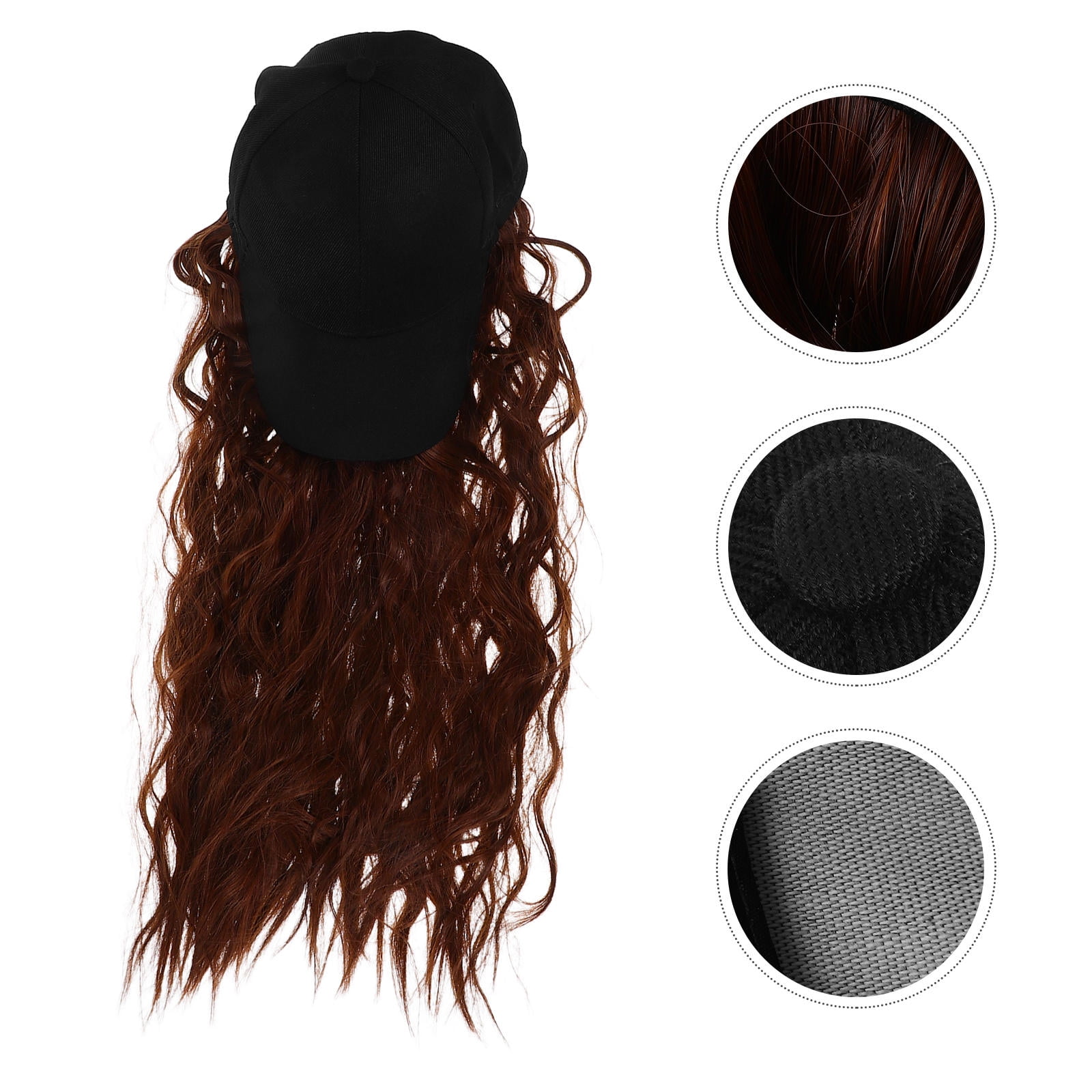 DRAFIDEEP 1Pack Black Curly Hair Hats With Versatile Usage Ideal For ...