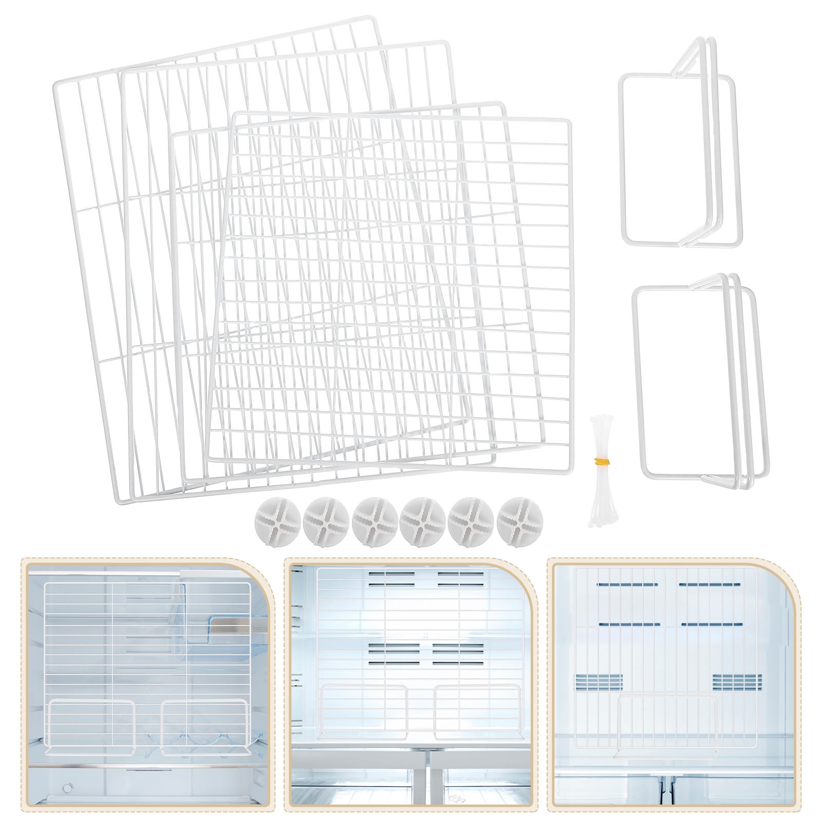 DRAFIDEEP 1Pack Freezer Dividers White Mesh Grid Stainless Steel Abs ...