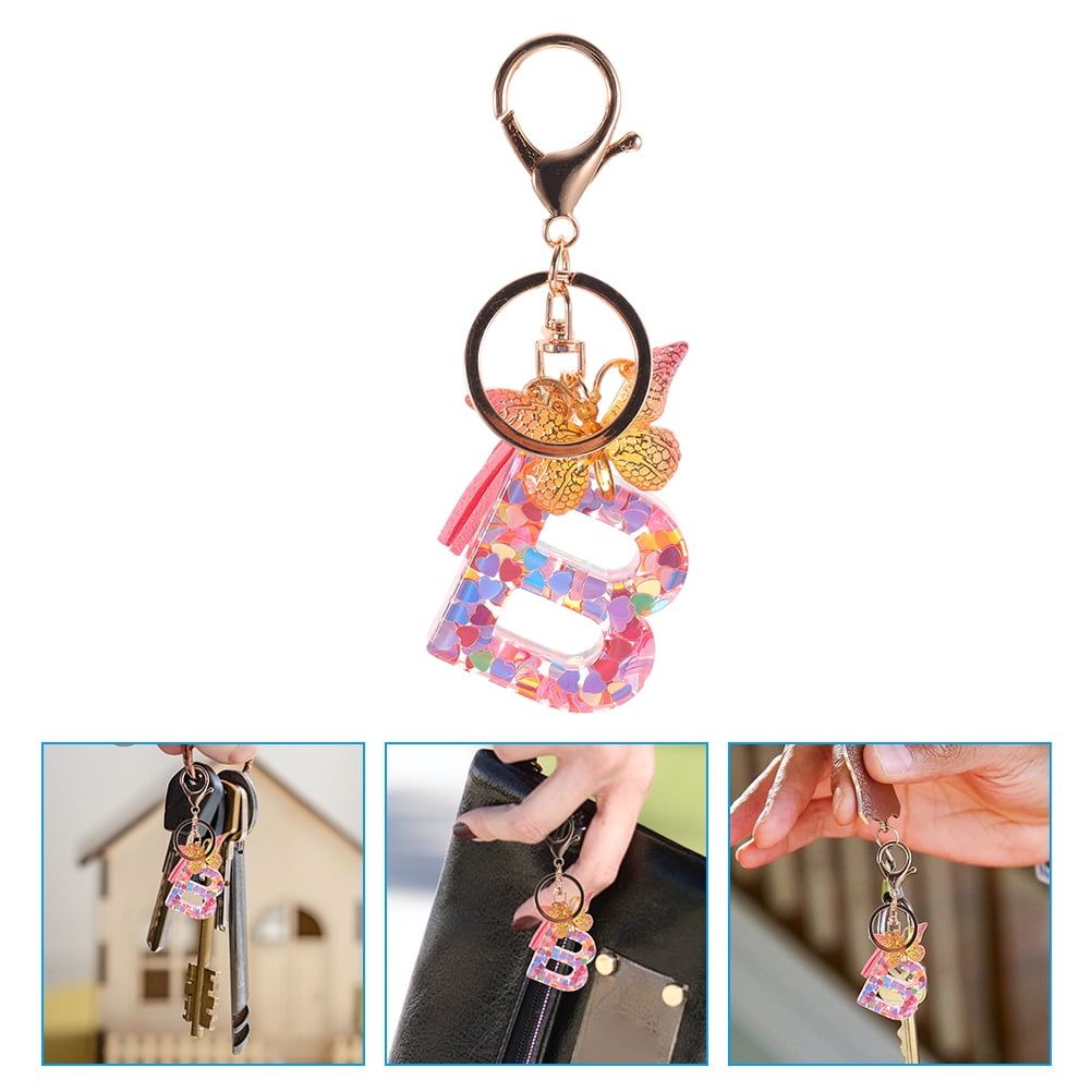 DRAFIDEEP 1Pack Initial Letter Keychain with Meaningful Letter Simple ...