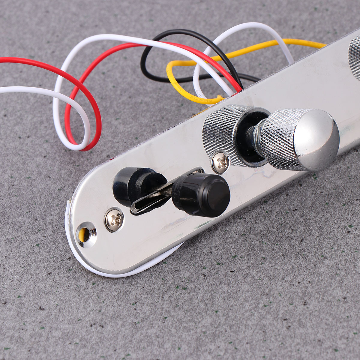 DRAFIDEEP 1Pack Silver Metal Guitar Control Plate for Electric Guitar Volume and Tone Control ...