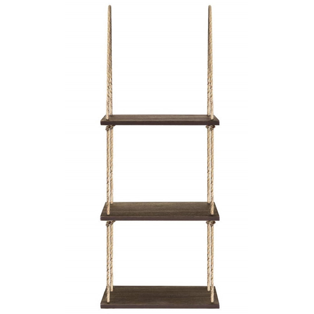 DRAFIDEEP 1Pack Wall Mounted Corner Storage Rack 40X20CM Brown ...