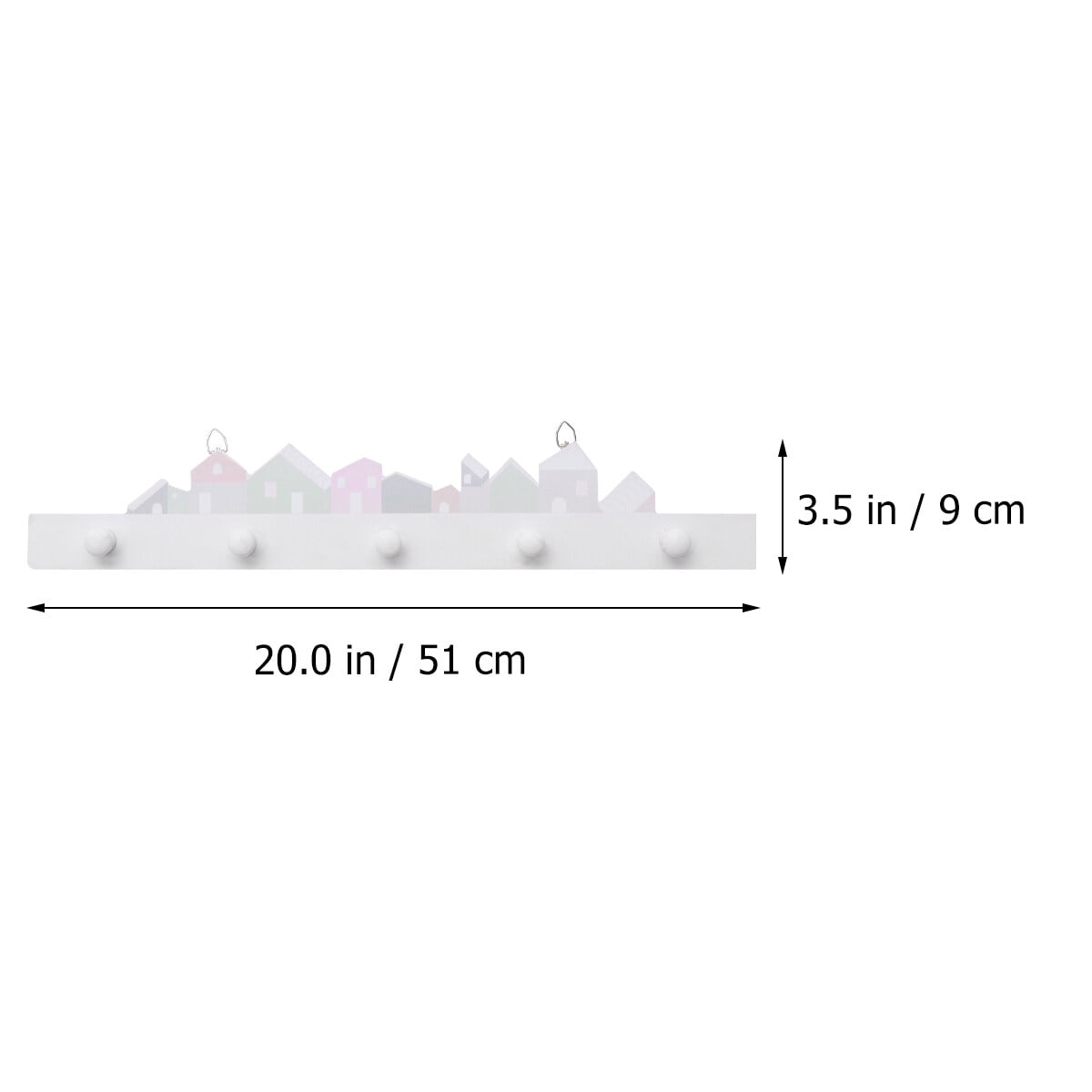 DRAFIDEEP 1Pack Wooden Wall Rack Hooks House Shape for Hanging Storage ...