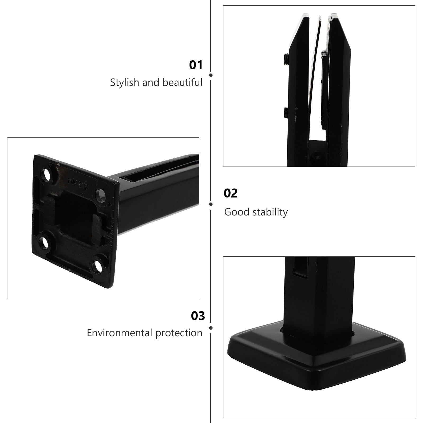 DRAFIDEEP Glass Fixing Clamp Swimming Pool Base Installation 1Set ...