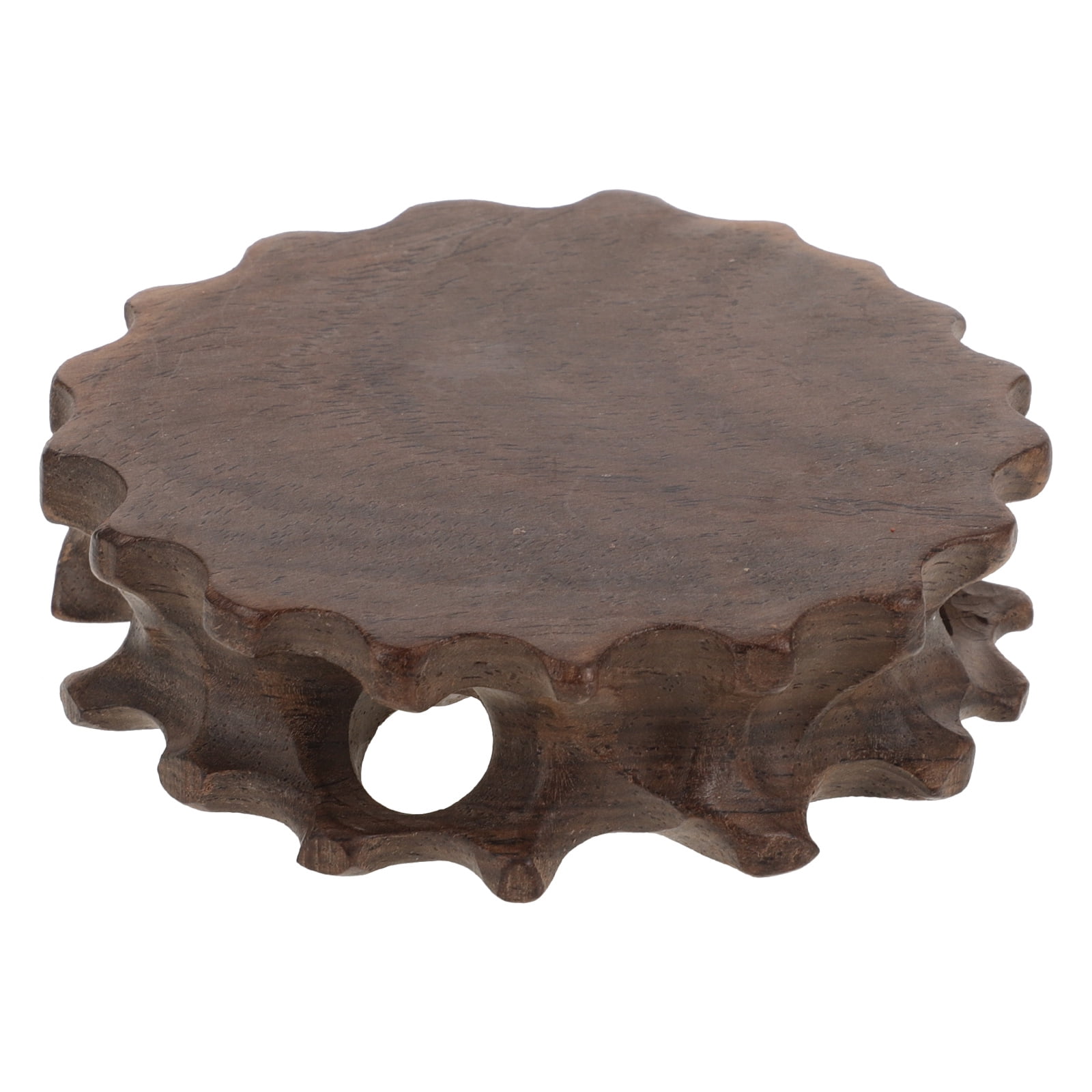 DRAFIDEEP 1Pcs Table Lamp Stand Small Wood Display Stand Round Shape ...