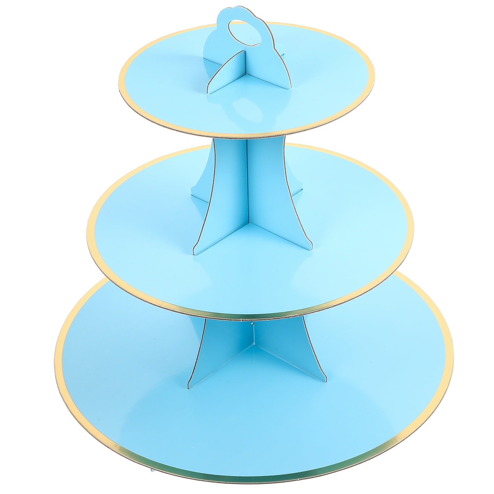 DRAFIDEEP 1Set Blue Paper Cupcake Stand for Desktop Food Display at ...