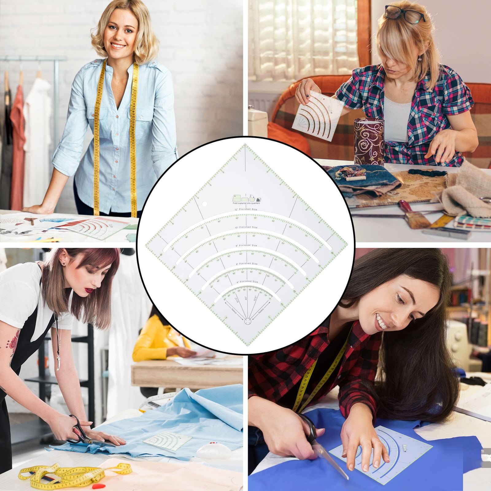 DRAFIDEEP 1Set Hot Ruler for Sewing Acrylic Quilting Ruler for Diy ...