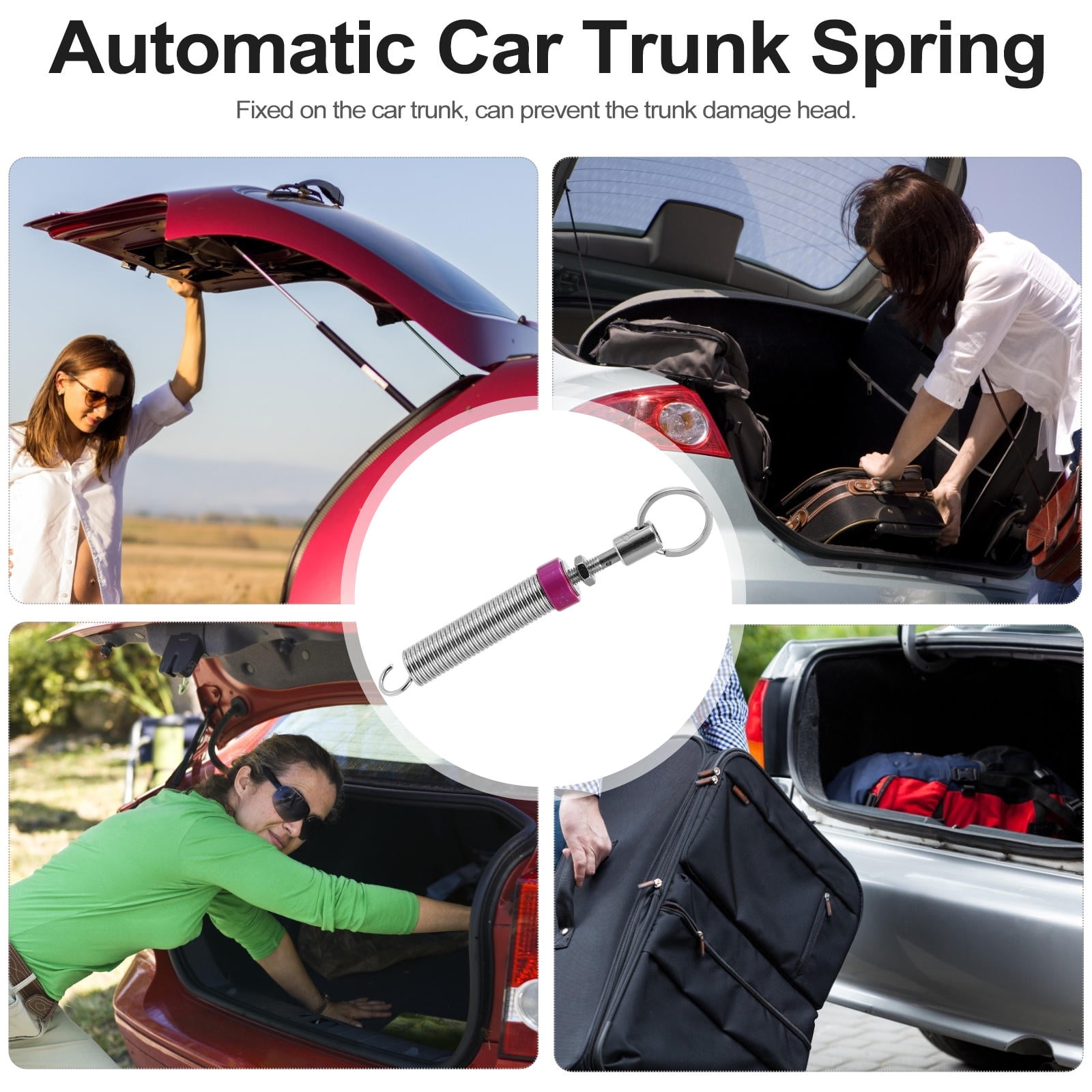 DRAFIDEEP 1Set Steel Car Boot Trunk Lid Spring for Adjustable Height ...