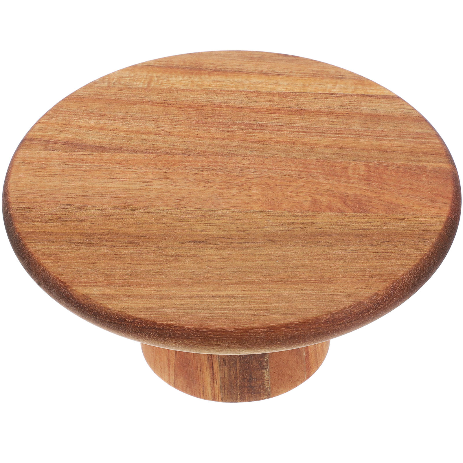 DRAFIDEEP 1Set Wood Dessert Tray for Cake Serving Home Use Round Light ...