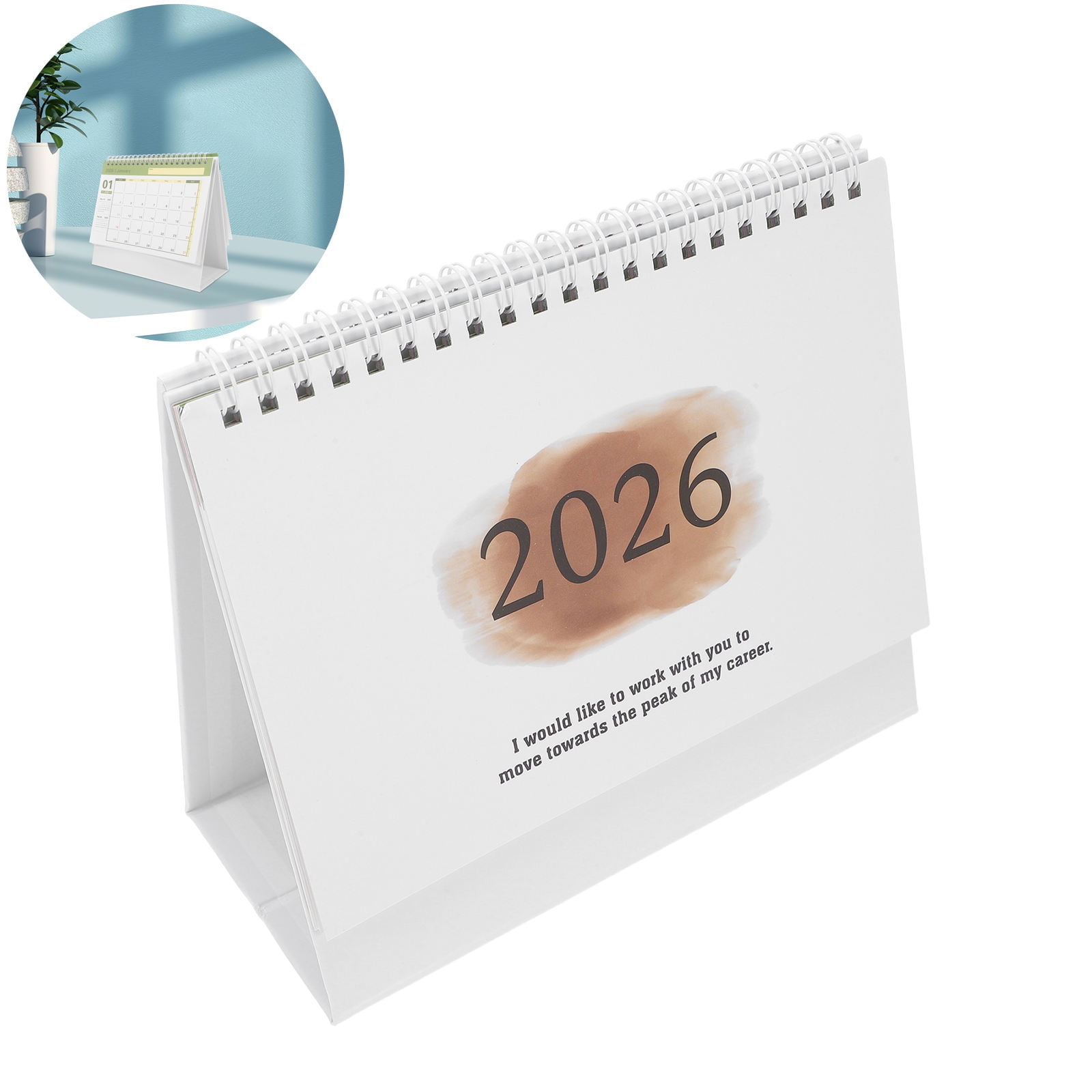 OUNONA 2026 Table Calendar with , Foldable Standup Planner for ...