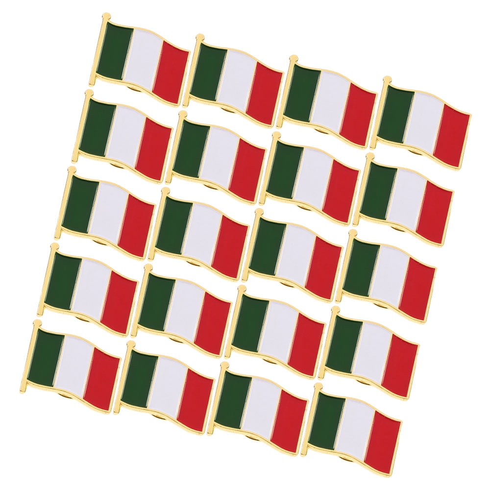 DRAFIDEEP 20Pcs Multi Color Italy Pin Small Italian Flag Decoration for ...
