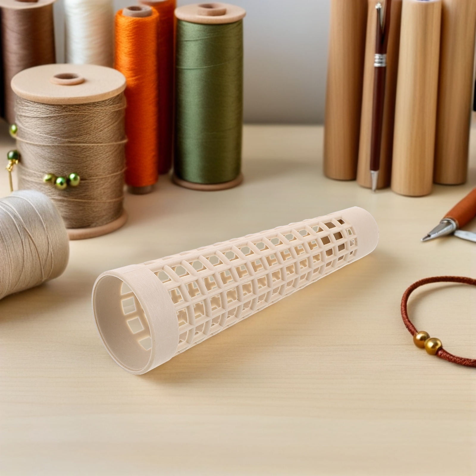 DRAFIDEEP 20pcs Plastic Spool For Sewing Light Grey Airflow Optimization In Textile ...