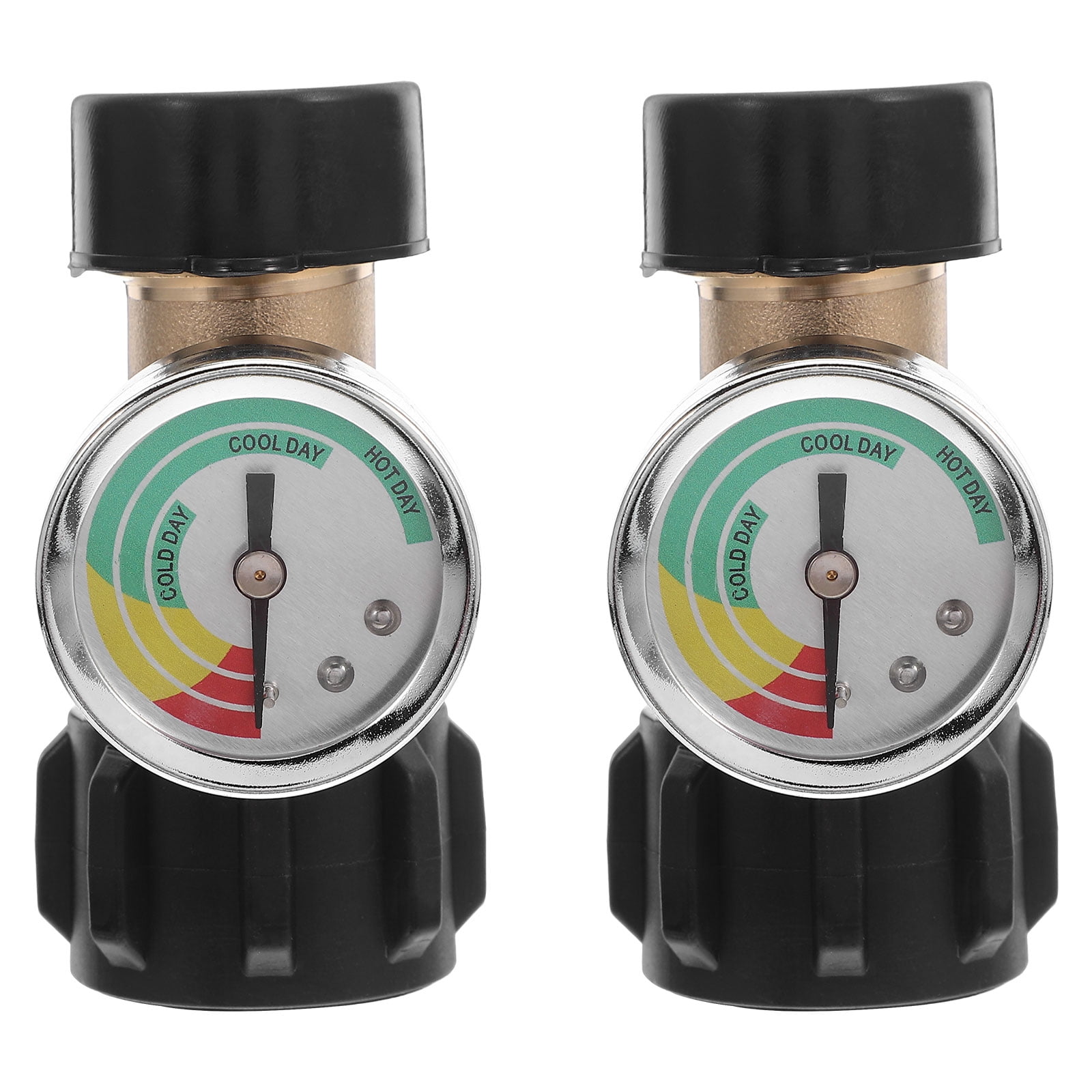 DRAFIDEEP 2Pcs Propane Gas Adapter With Tank Pressure Gauge Compatible ...