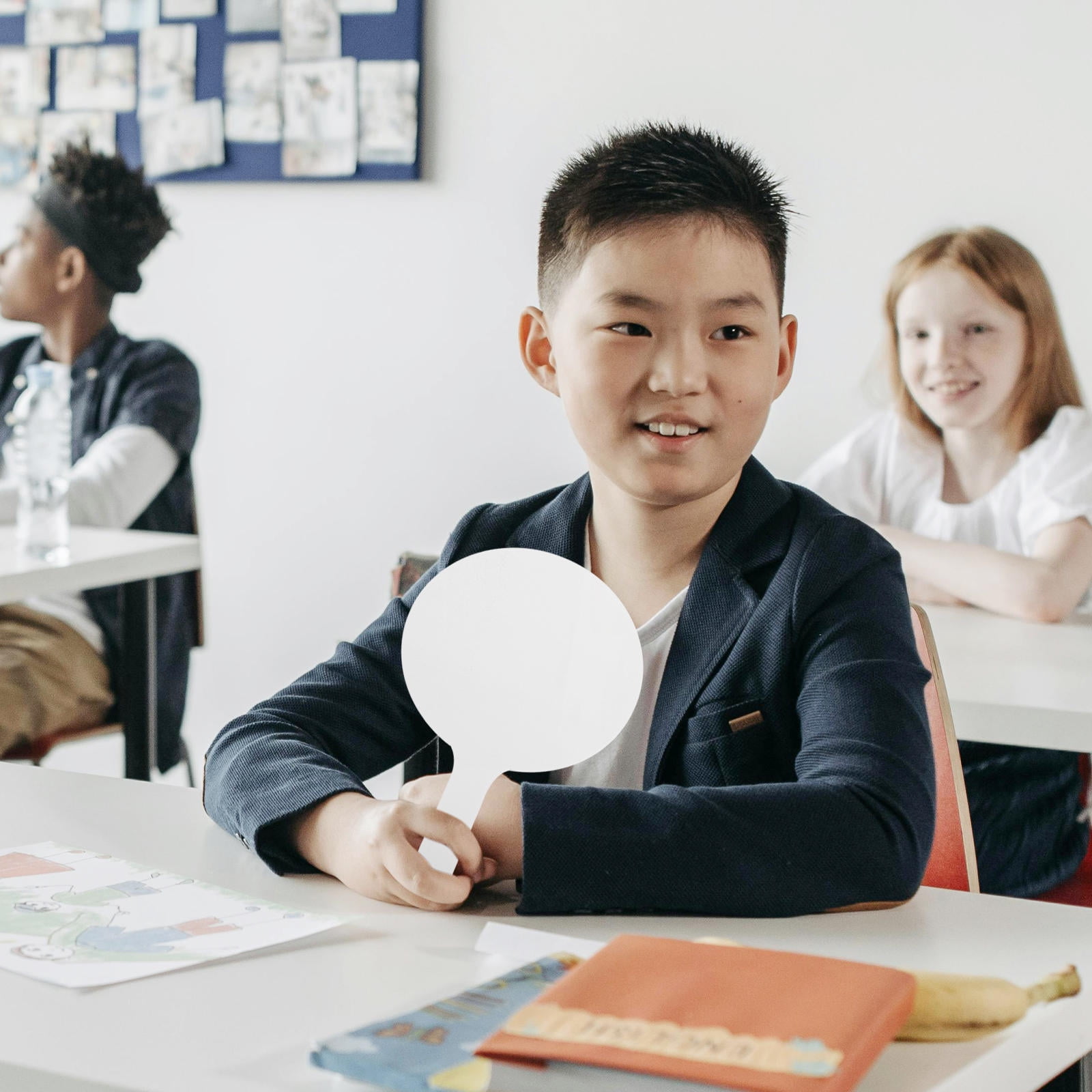 OUNONA Classroom Whiteboards Reusable Easy Clean Answer Paddles 2Pcs ...