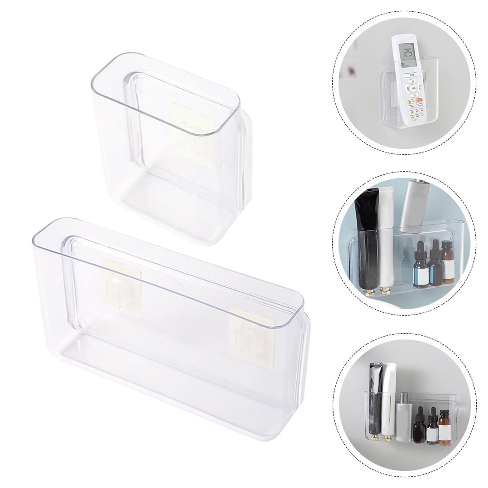 DRAFIDEEP 2Pcs Storage Cases Transparent Rectangular Pet Plastic Wall ...