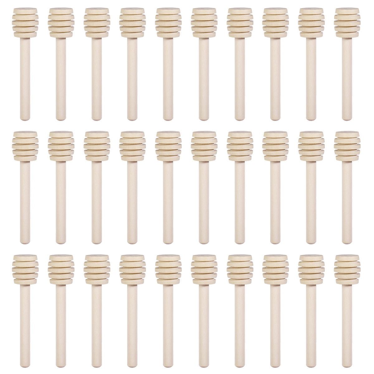 DRAFIDEEP 30Pcs Honey Dippers For Food Handling 8.5x1.8x1.8cm Beige ...