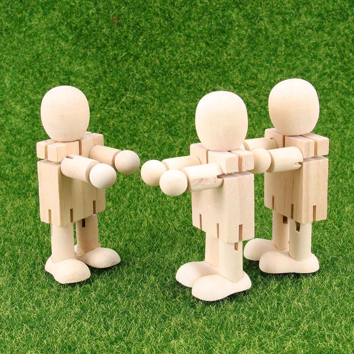 DRAFIDEEP 3Set People Toys Wood Humanoid Creative Projects for Kids ...
