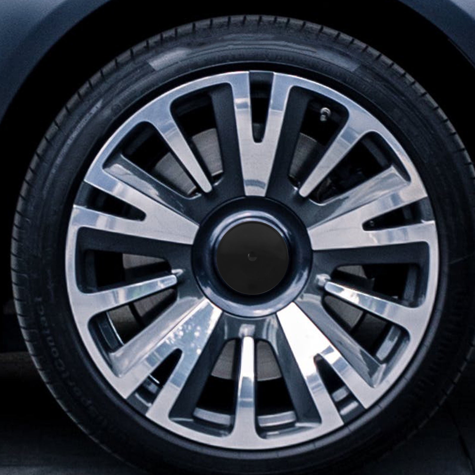 DRAFIDEEP 4Pcs Silver Plastic Hub Cover Caps for Modern Vehicle Hub ...