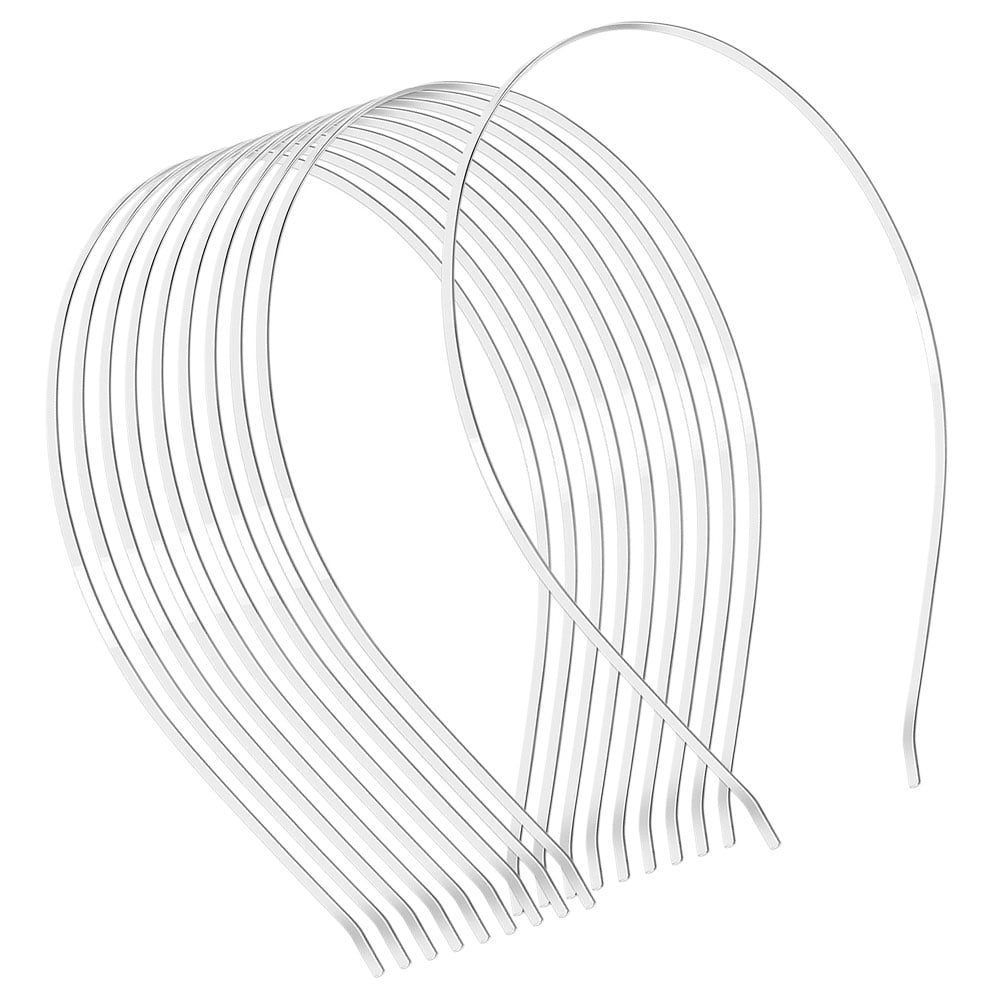 DRAFIDEEP 50Pcs Silver Circular Stainless Steel Hair Hoops For Diy ...
