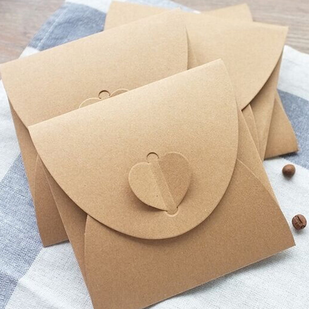 DRAFIDEEP 50pcs Paper Cd Dvd Sleeves With Button Durable Storage ...