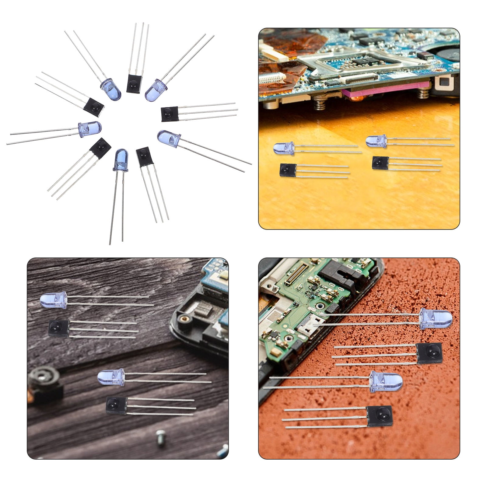 DRAFIDEEP 5Set IR Receiver Emitter Assorted Color with Receiver Angle ...