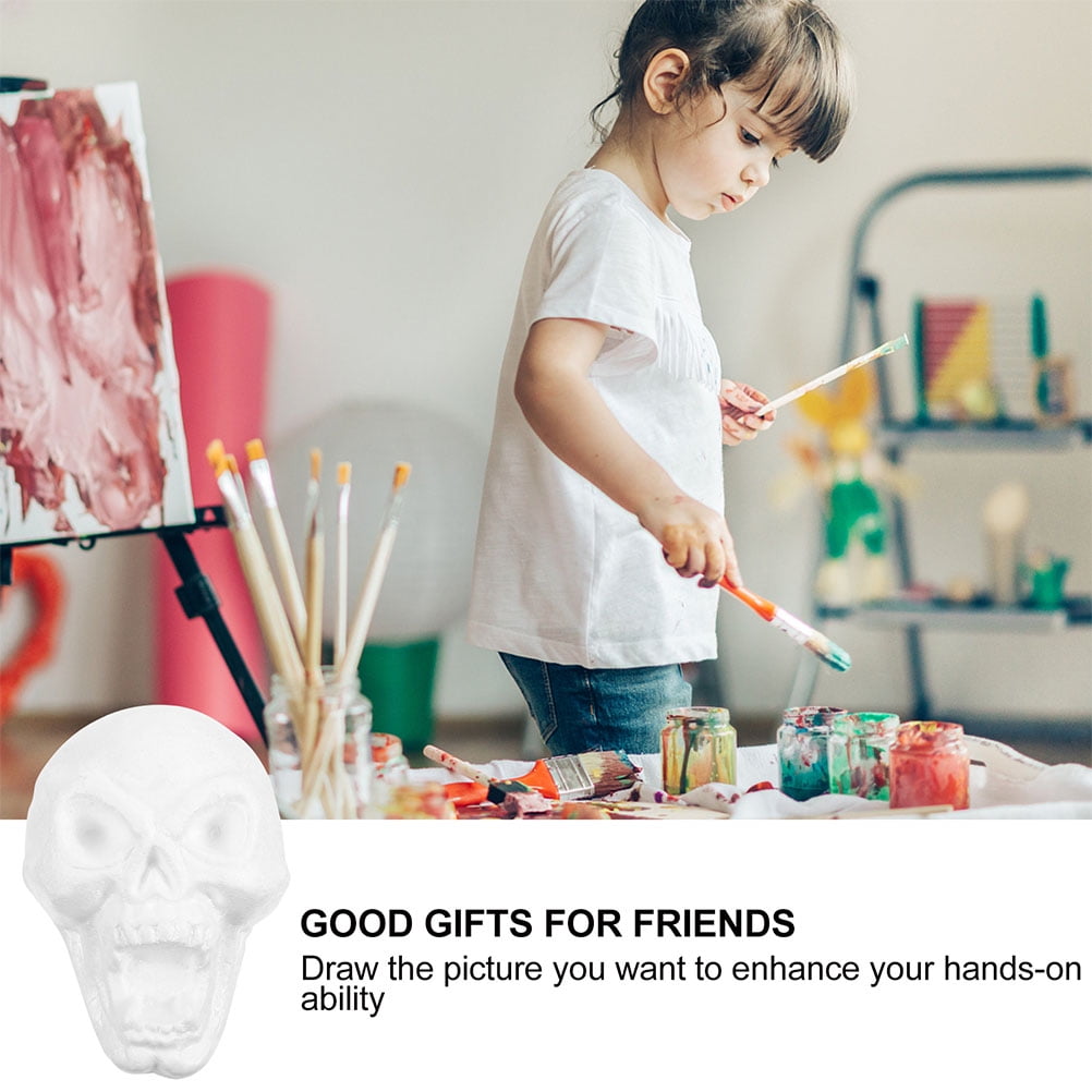 DRAFIDEEP DIY Crafts for Students Polystyrene Foams Painting Doll White ...