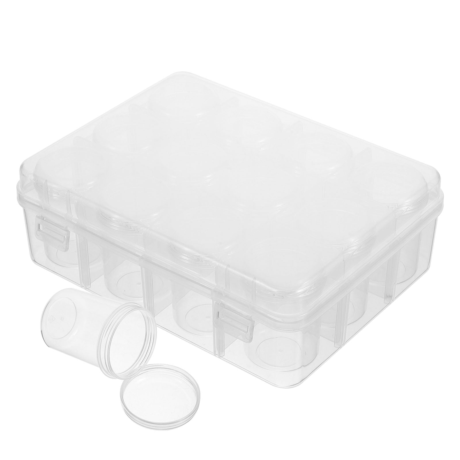 DRAFIDEEP Bead Case Small Bead Organizers with Compartments Translucent ...