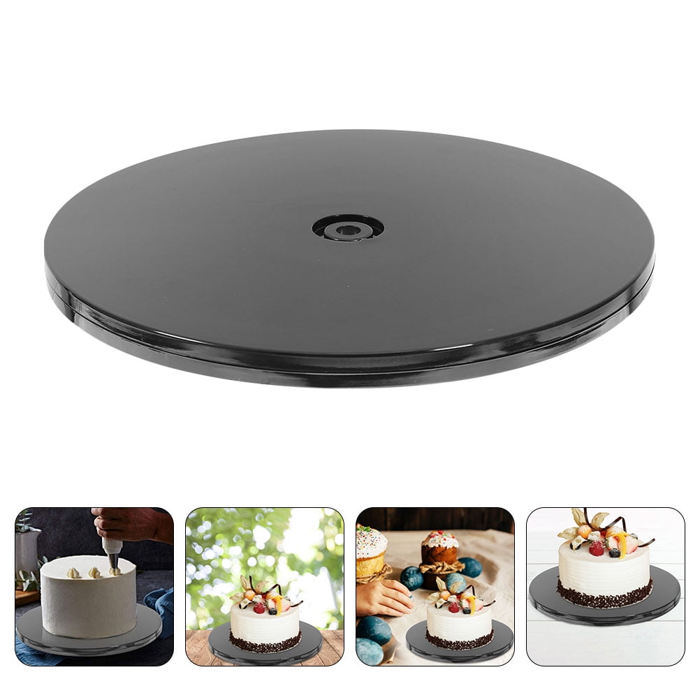 DRAFIDEEP Cake Pedestal Plate Stand 360-Degree Rotation 1Pack Black ...