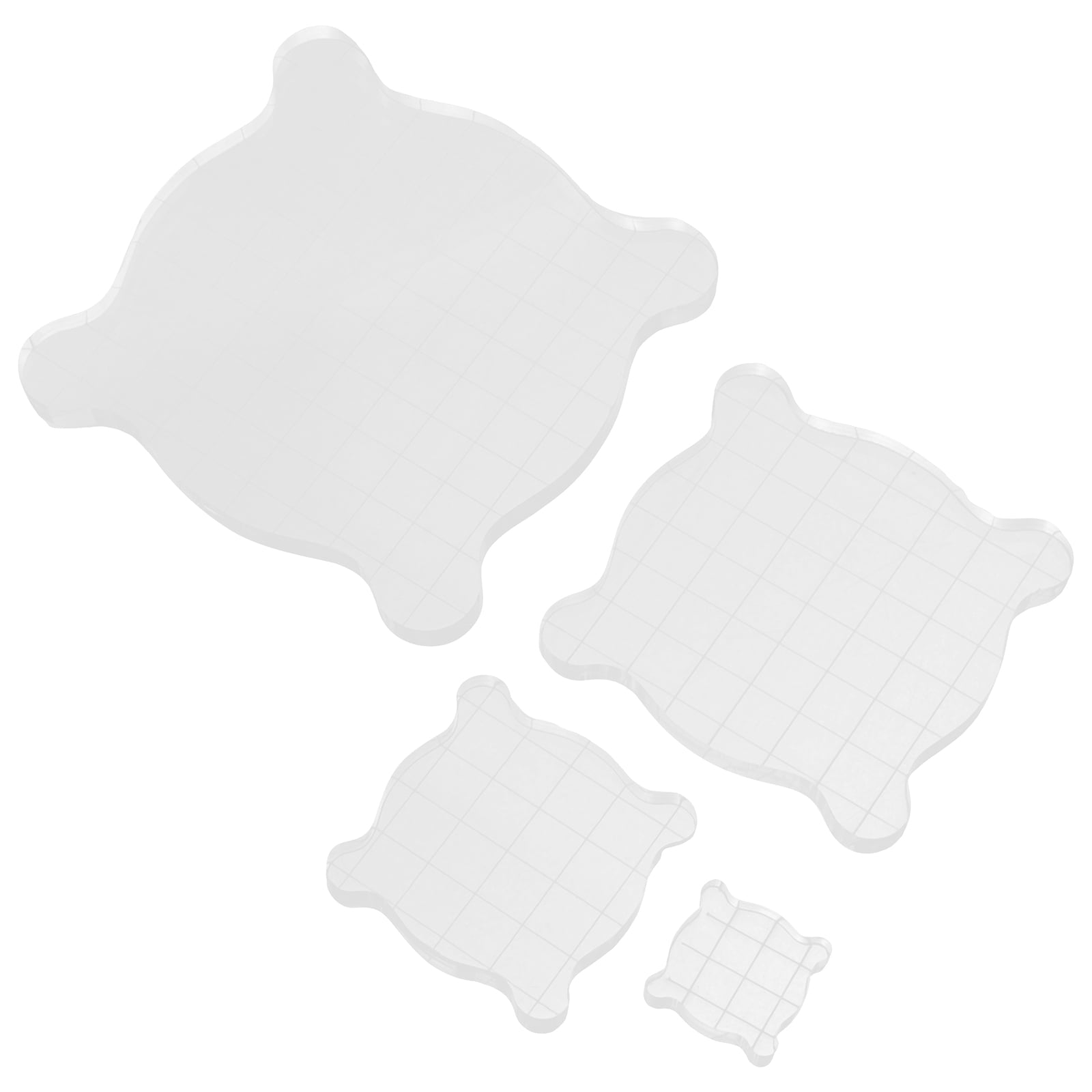 DRAFIDEEP Clear Stamp Block 4Pcs Acrylic Tools for Diy Stamping and ...