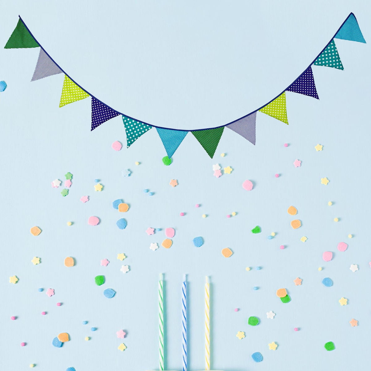 DRAFIDEEP Colorful Triangle Banner for Decoration Made of Cotton ...