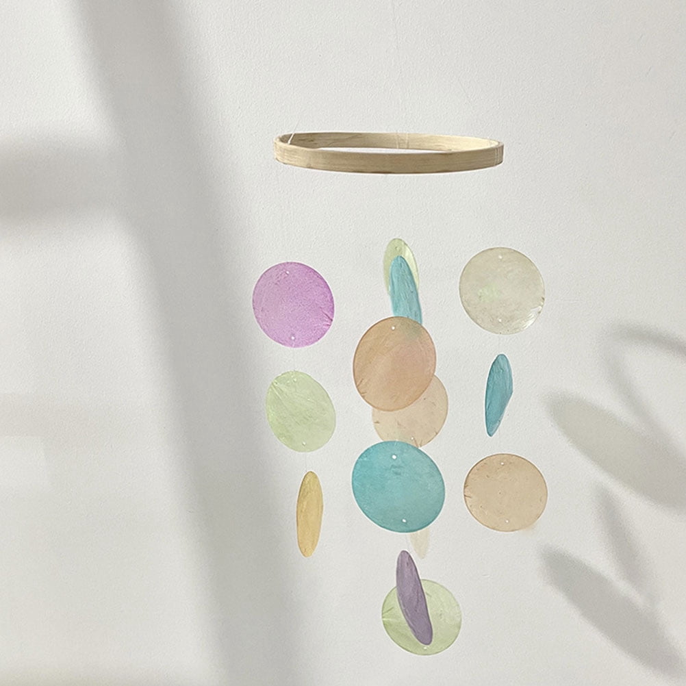 DRAFIDEEP Natural Seashell Wind Chime with Sweet Sound, Elegant Indoor ...