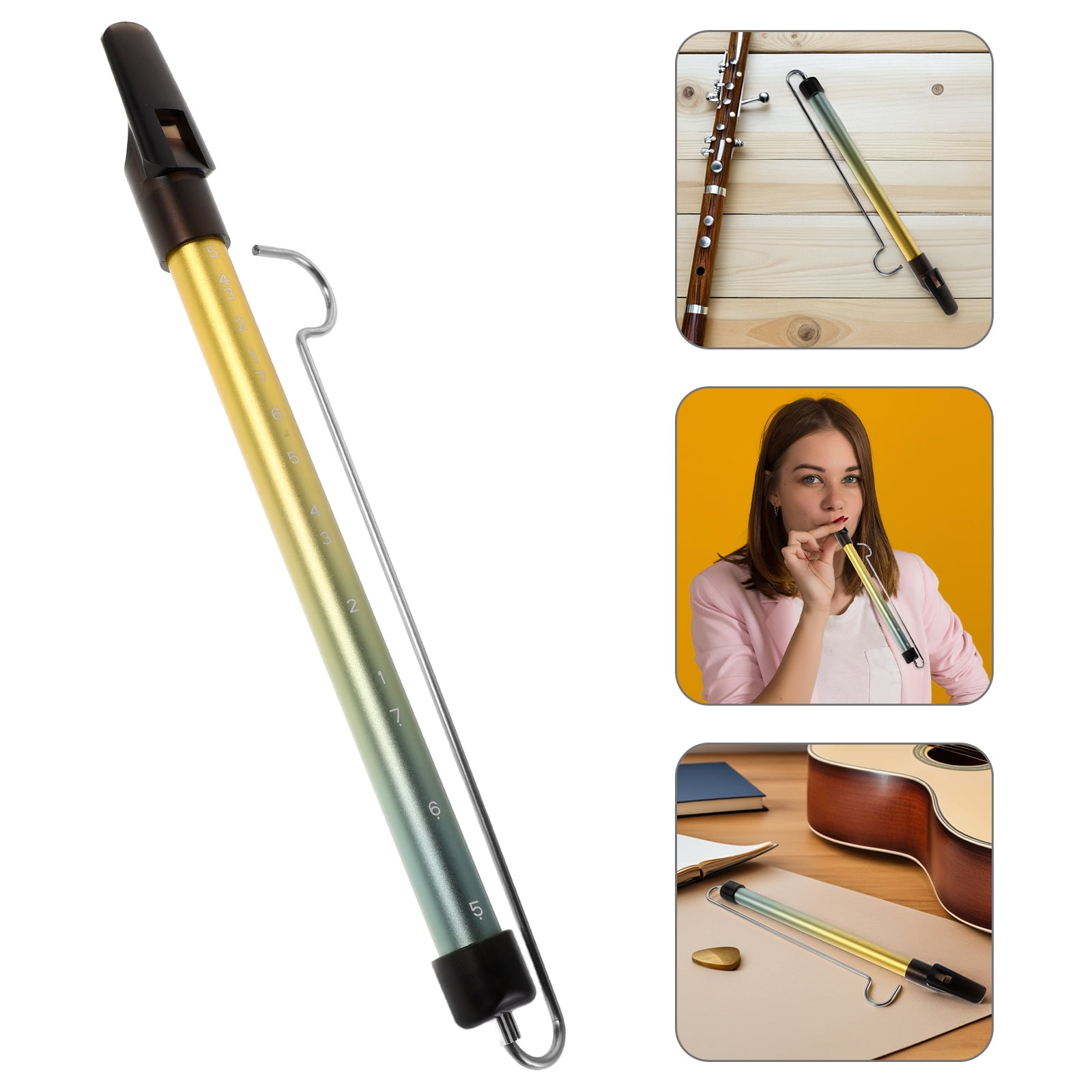 OUNONA Metal Slide Whistle Musical Instrument with Adjustable Pitch ...