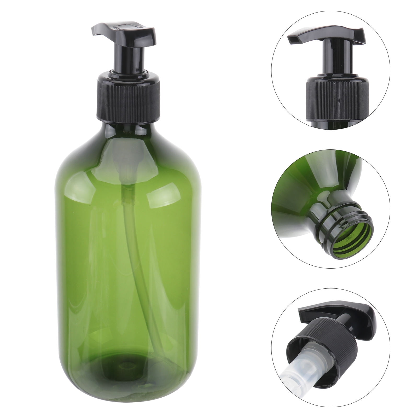 DRAFIDEEP Pump Press Bottles Set 5pcs 500ml Plastic Empty Bottles Dark ...