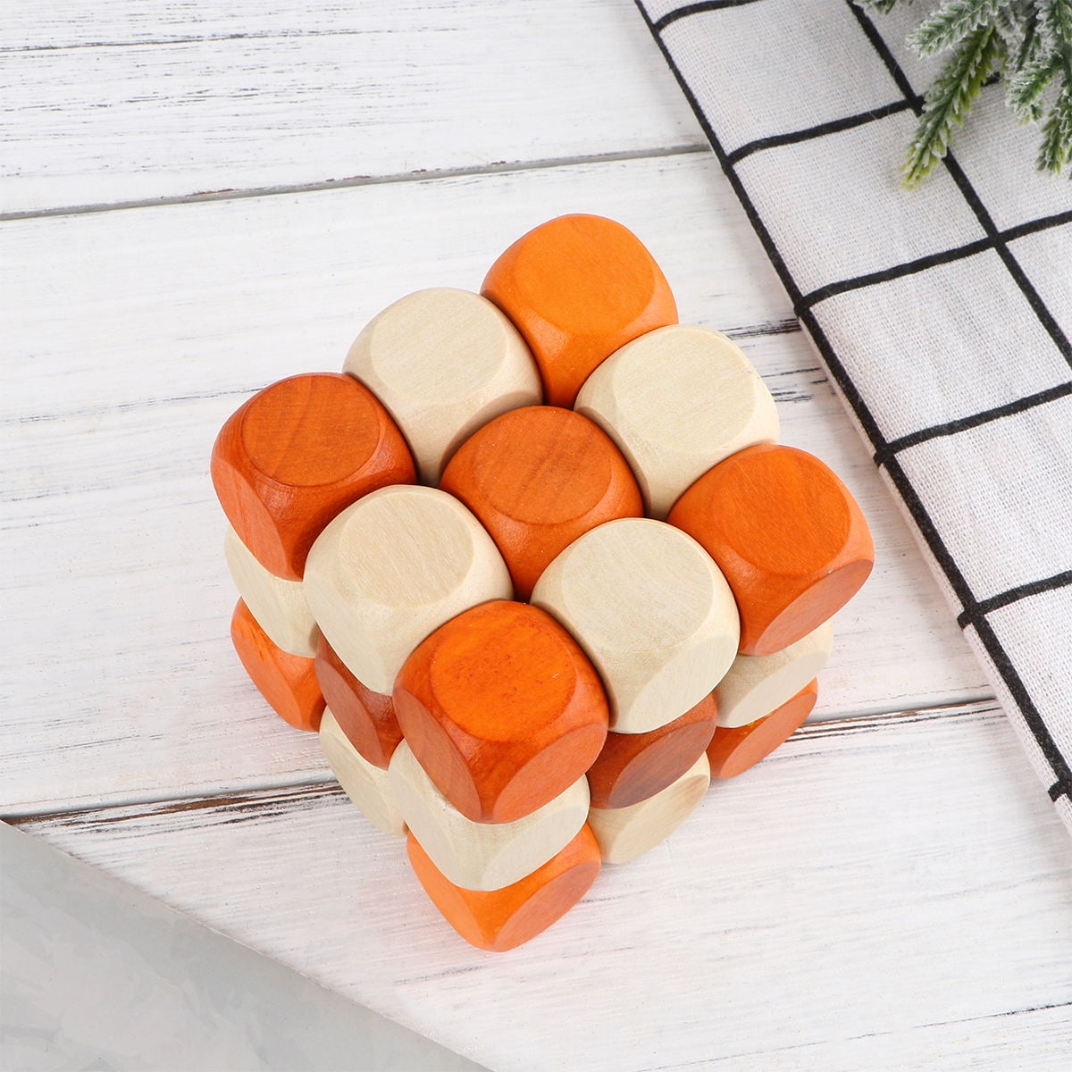 DRAFIDEEP Sensory Toys Wooden Cube Puzzles for Adults Enhancing Problem Solving and Logical ...