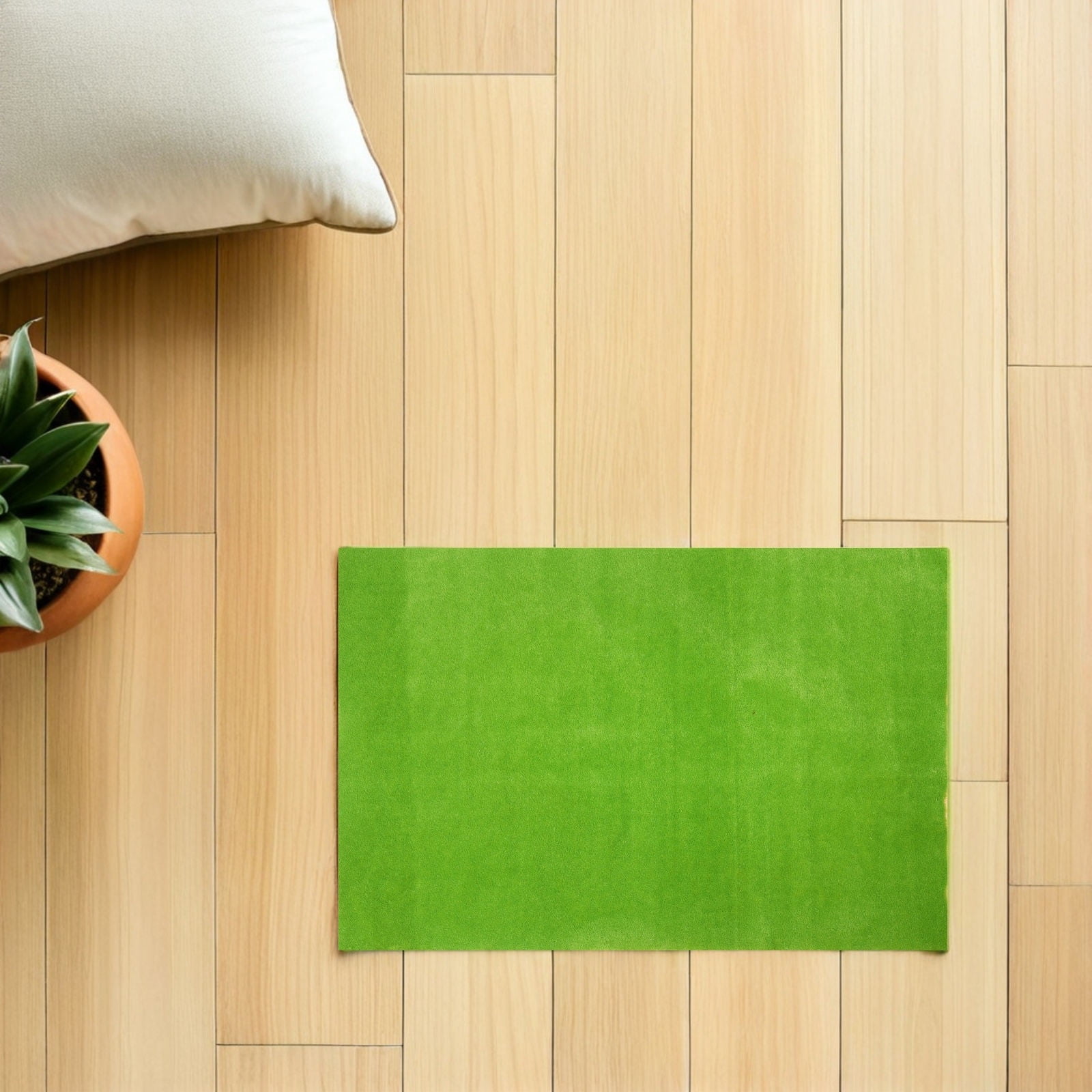OUNONA Synthetic Lawn Mat Light Green Nylon-Plastic Realistic Touch for ...