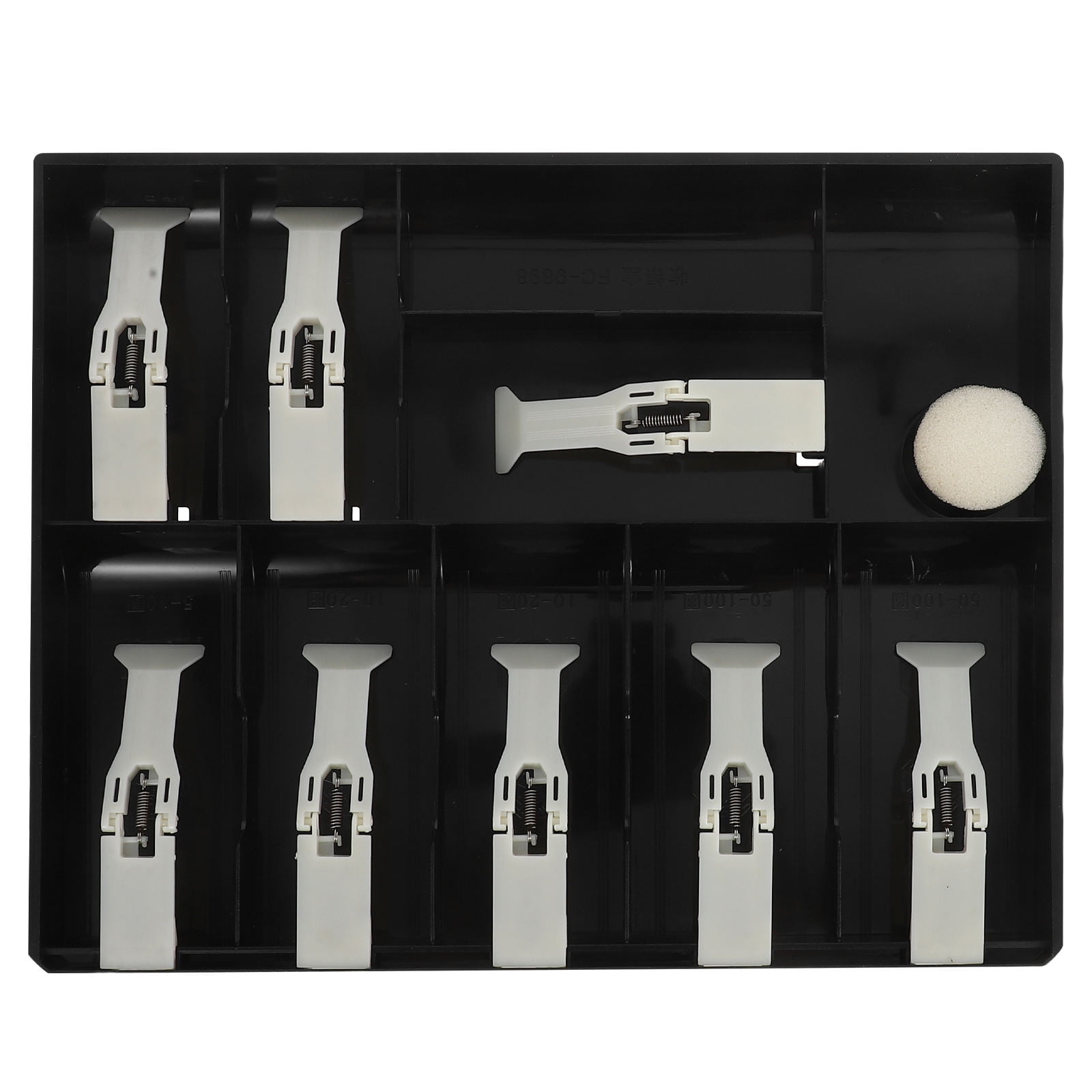OUNONA Cash Register Drawer Insert Tray with Clips 9 Compartments Black ...