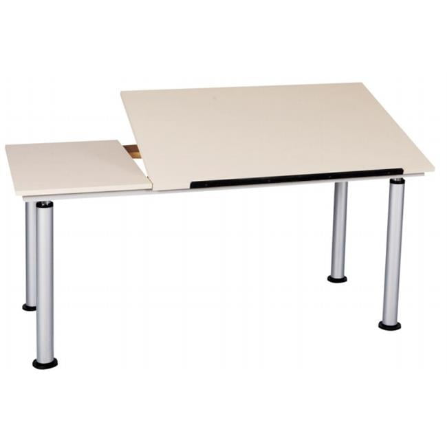 DRAFTING TABLE ADJUSTABLE HEIGHT SINGLE STATION WITH 2 PIECE TOP ...