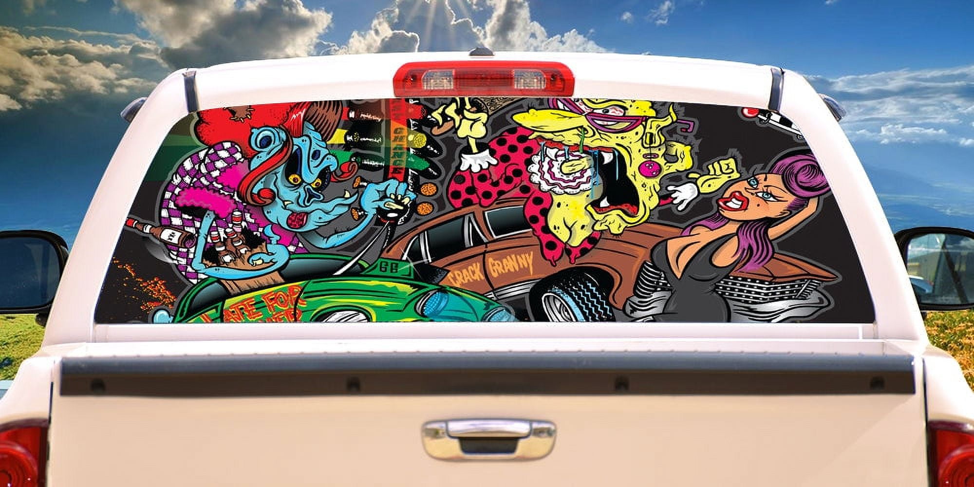 DRAG QUEENS Rear Window Graphic truck view thru vinyl decal back ...