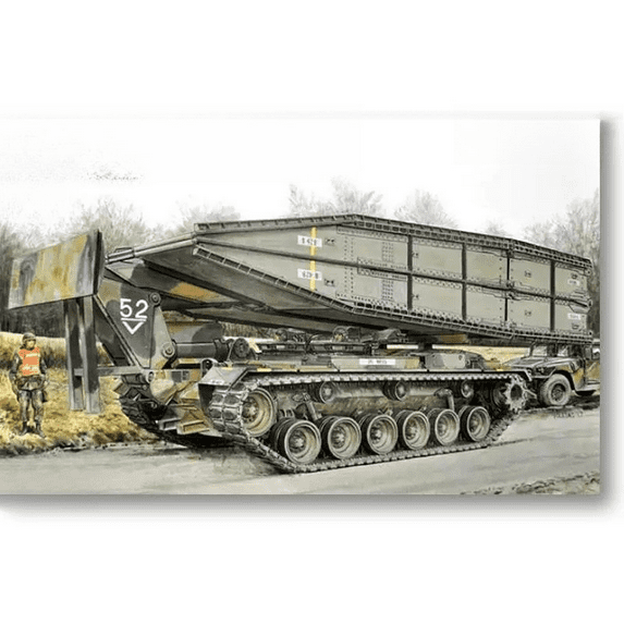 DRAGON 3606 1/35 Scale M48 AVLB Armored Vehicle Launched Bridge Tank ...