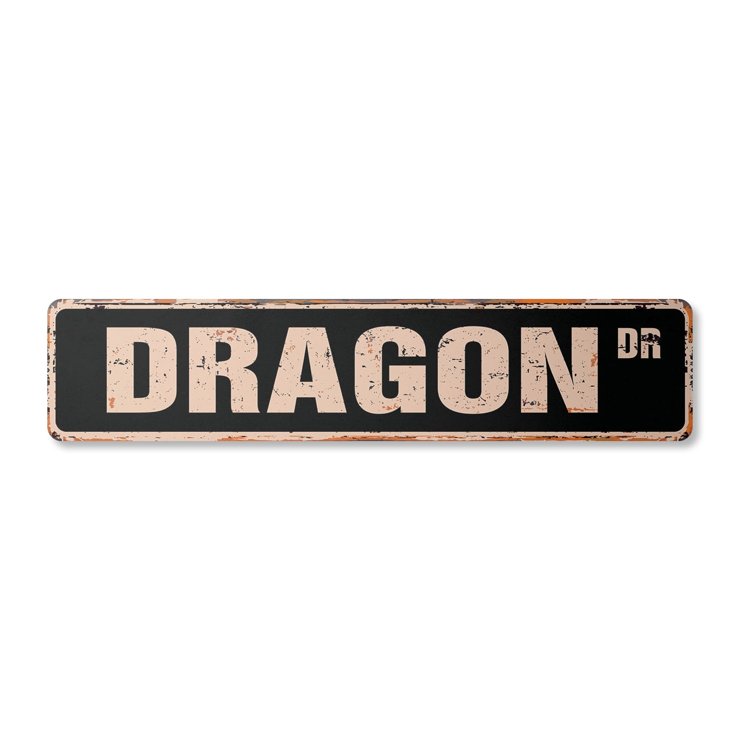 DRAGON Vintage Aluminum Street Sign novelty mythology fantasy lizard ...