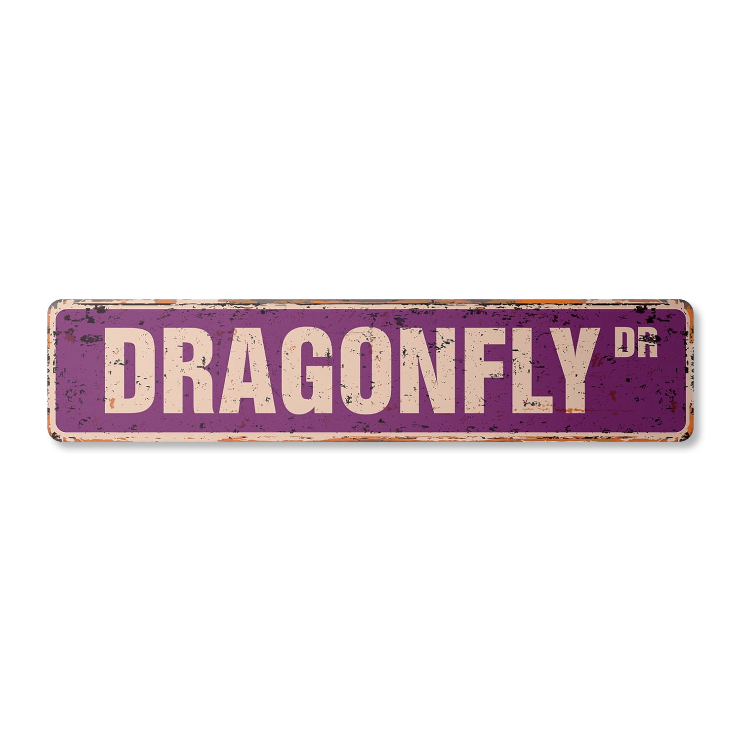 DRAGONFLY Vintage Plastic Street Sign bug fly dragon charm lover ...