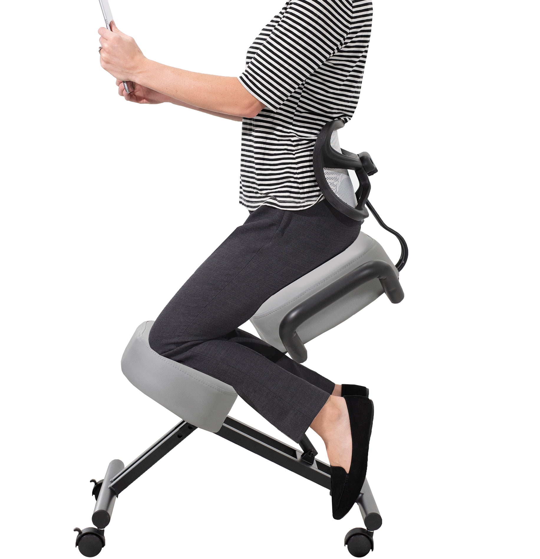 DRAGONN Ergonomic Kneeling Chair with Back Support, Adjustable Knee ...