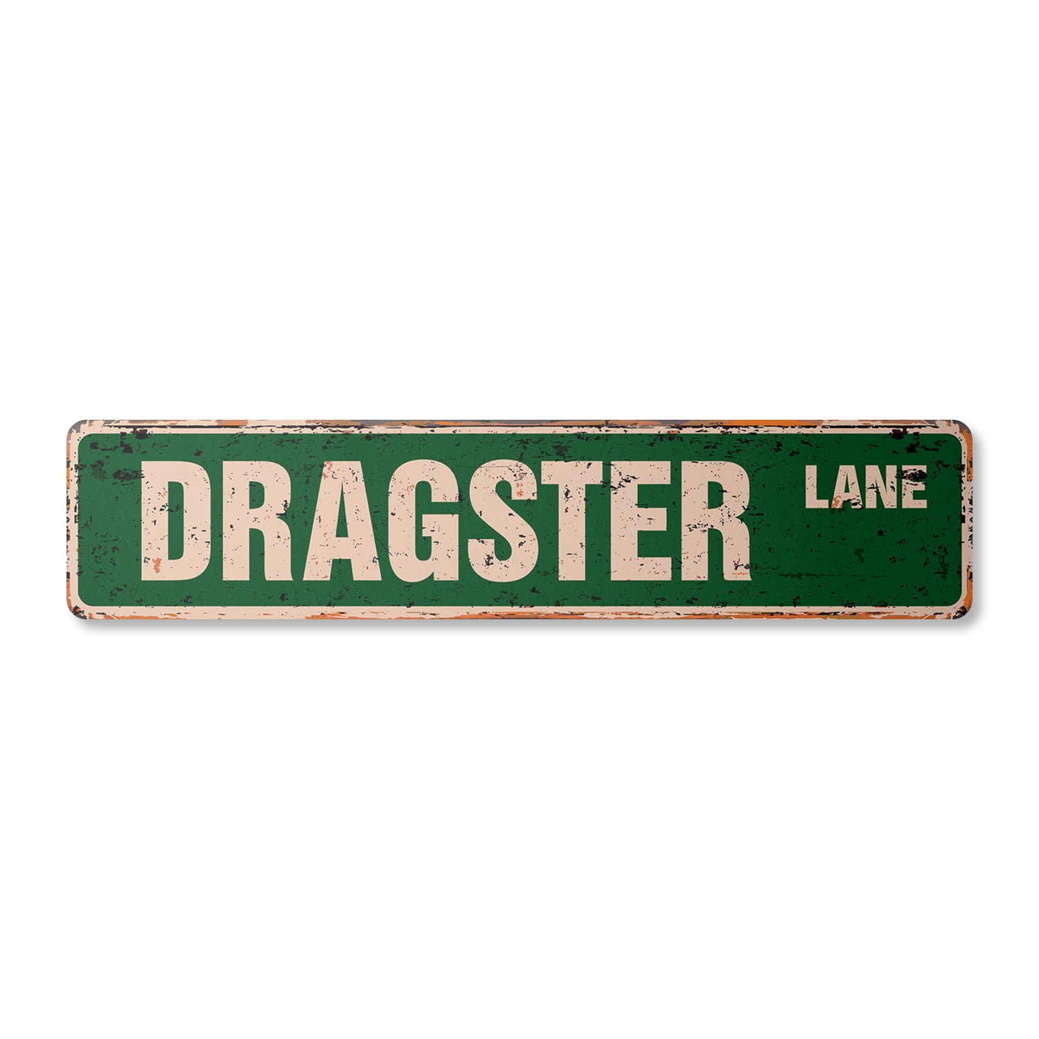 DRAGSTER Vintage Aluminum Street Sign new drag racer car strip rustic ...